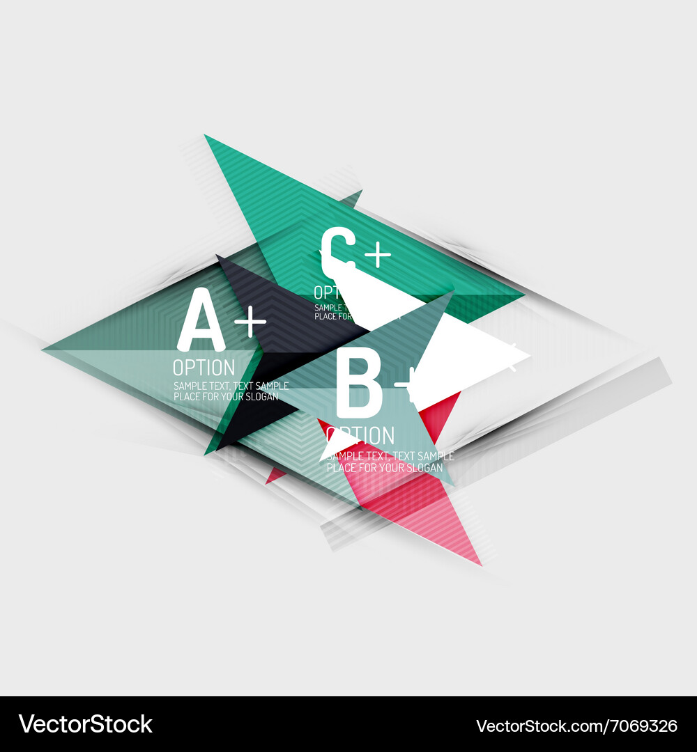 Paper style abstract geometric shapes Royalty Free Vector