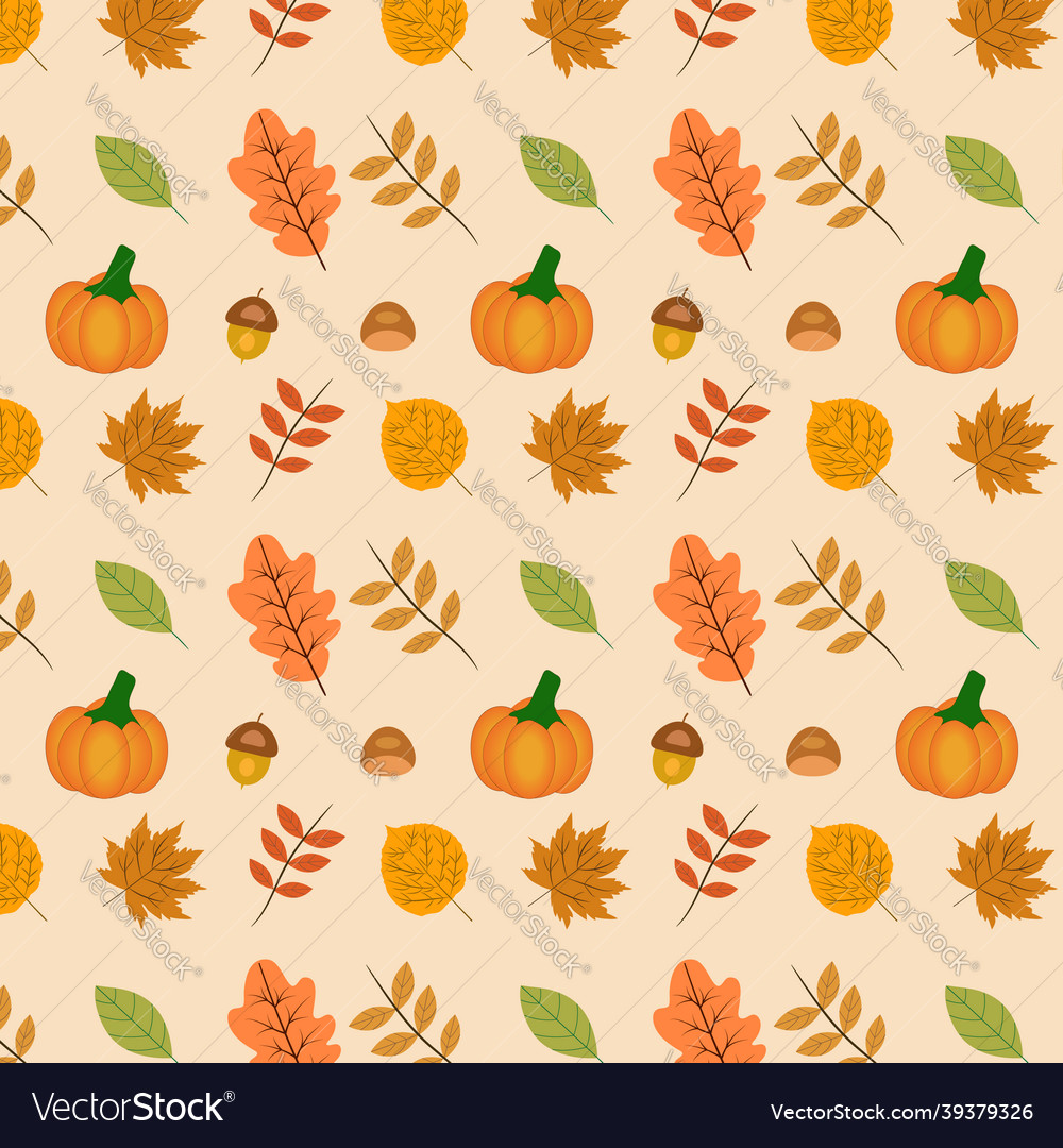 Seamless pattern for thanksgiving and autumn Vector Image