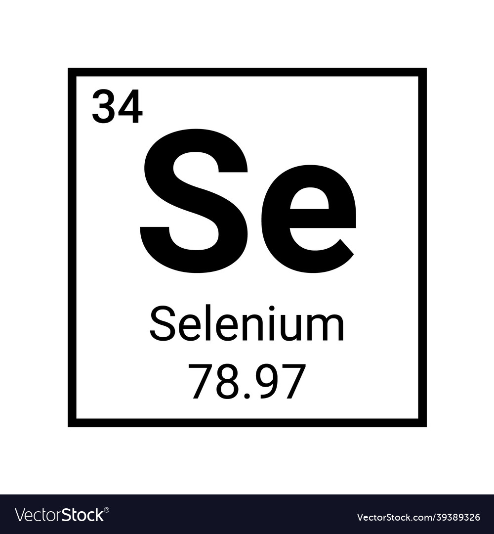 Selenium periodic element molecule icon Royalty Free Vector