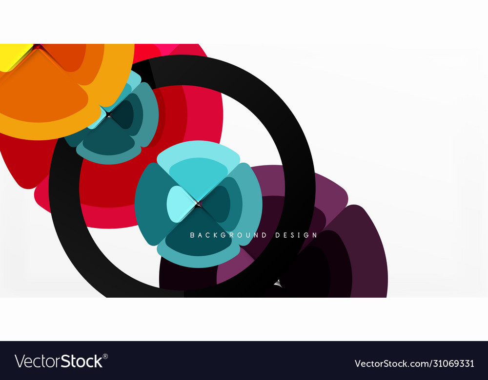 Abstract background trendy color circles Vector Image