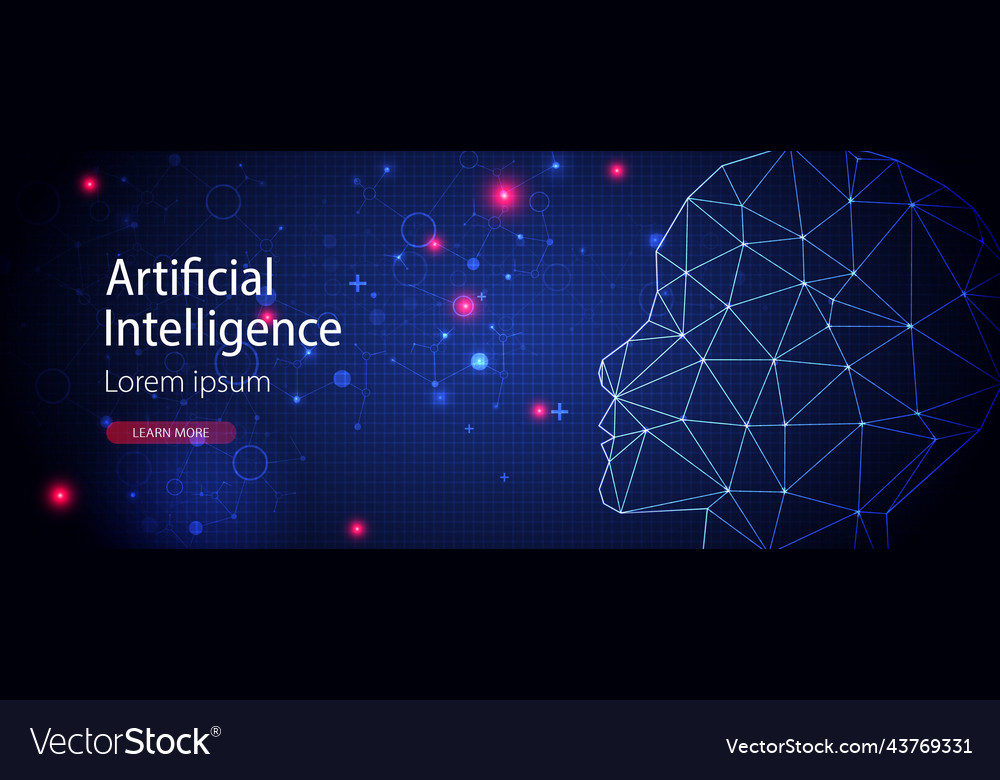 Artificial intelligence concept creative brain Vector Image