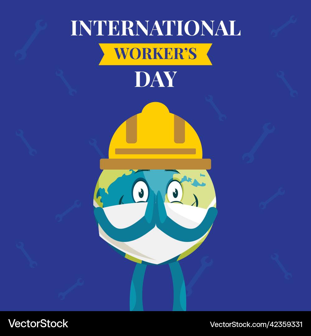 Banner design of international workers day Vector Image