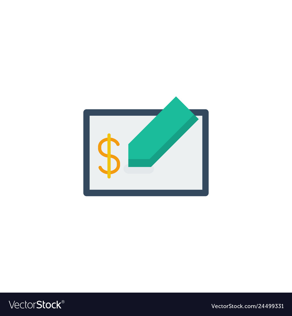 Cheque icon Royalty Free Vector Image - VectorStock