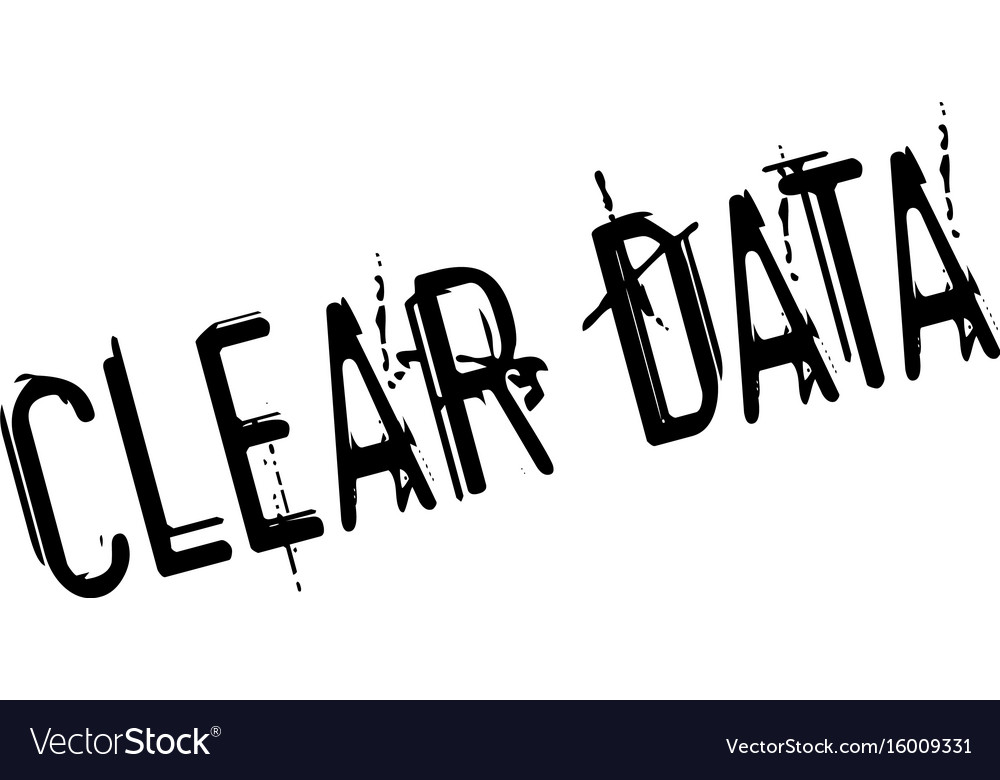 Clear data rubber stamp Royalty Free Vector Image