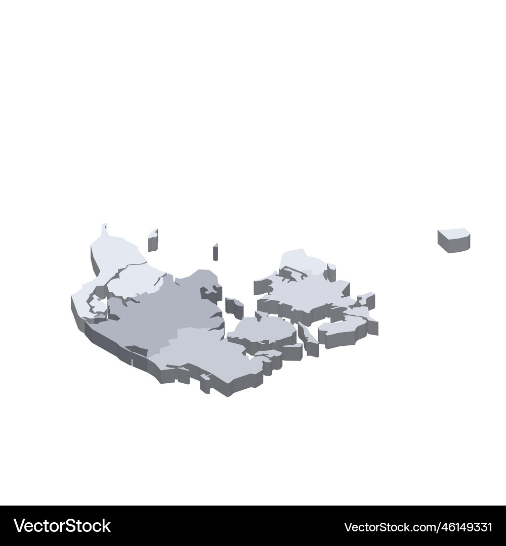 Denmark political map of administrative divisions Vector Image