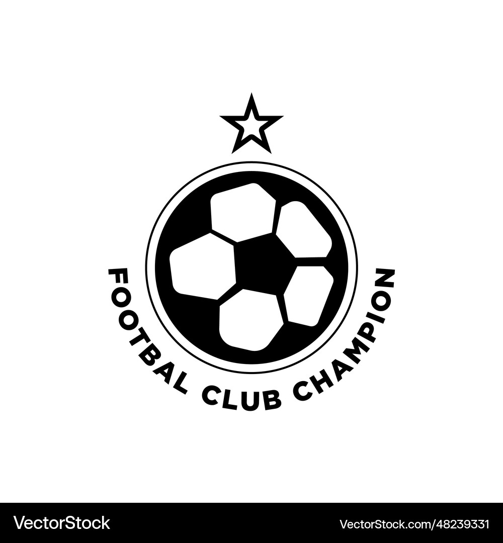 Football logo or logo Royalty Free Vector Image