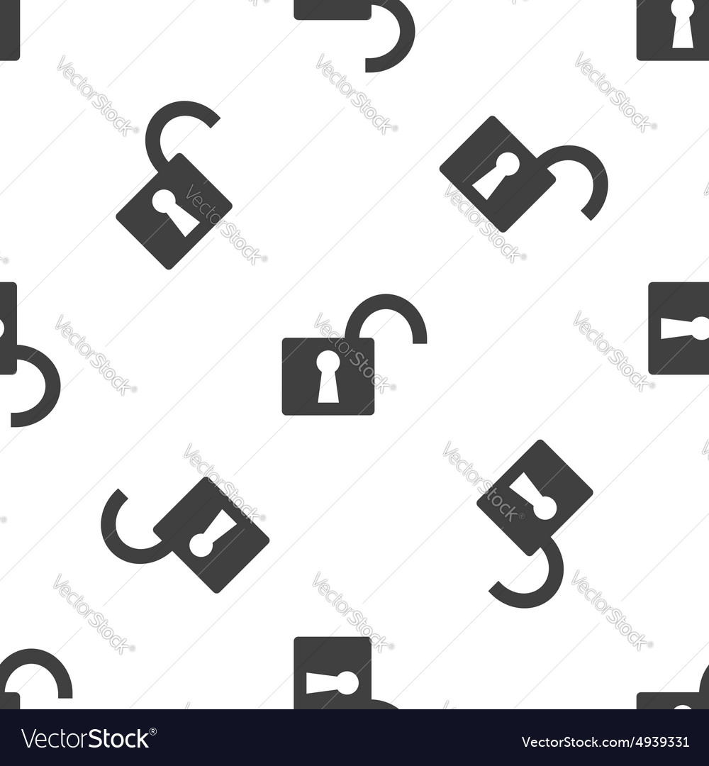 Open padlock pattern Royalty Free Vector Image