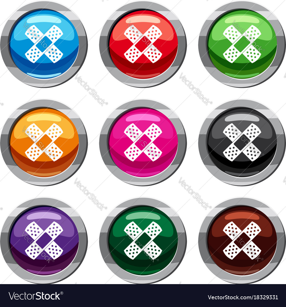 Patch set 9 collection Royalty Free Vector Image