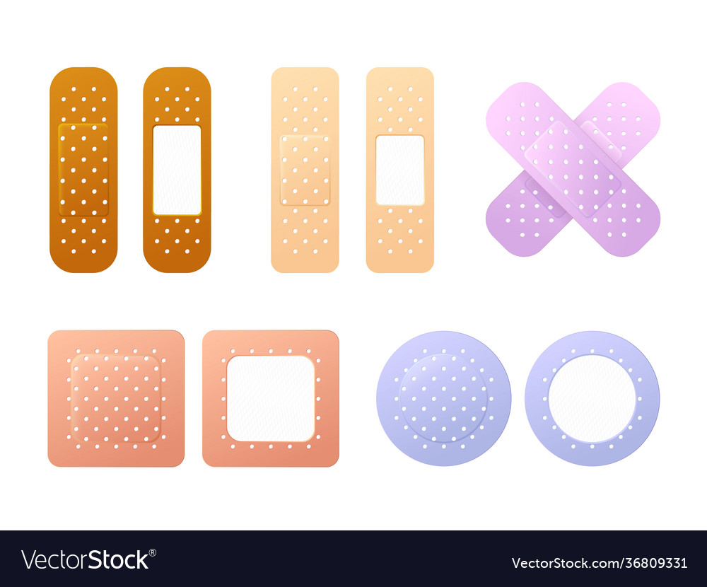 Plaster set Royalty Free Vector Image - VectorStock