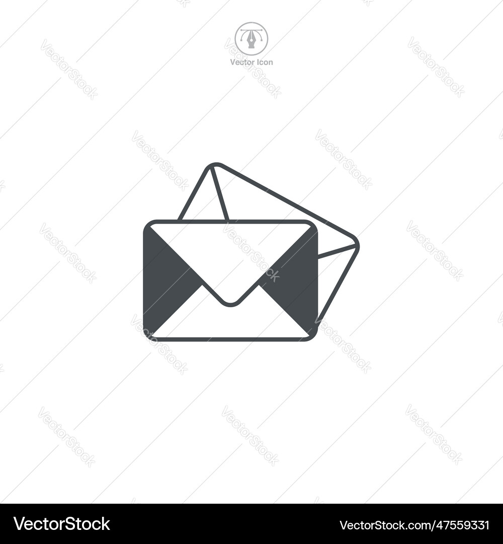 Stylish of a mail icon symbolizing communication Vector Image