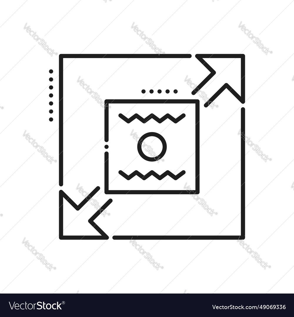 Arrow maximize expand resize zoom scale icon Vector Image