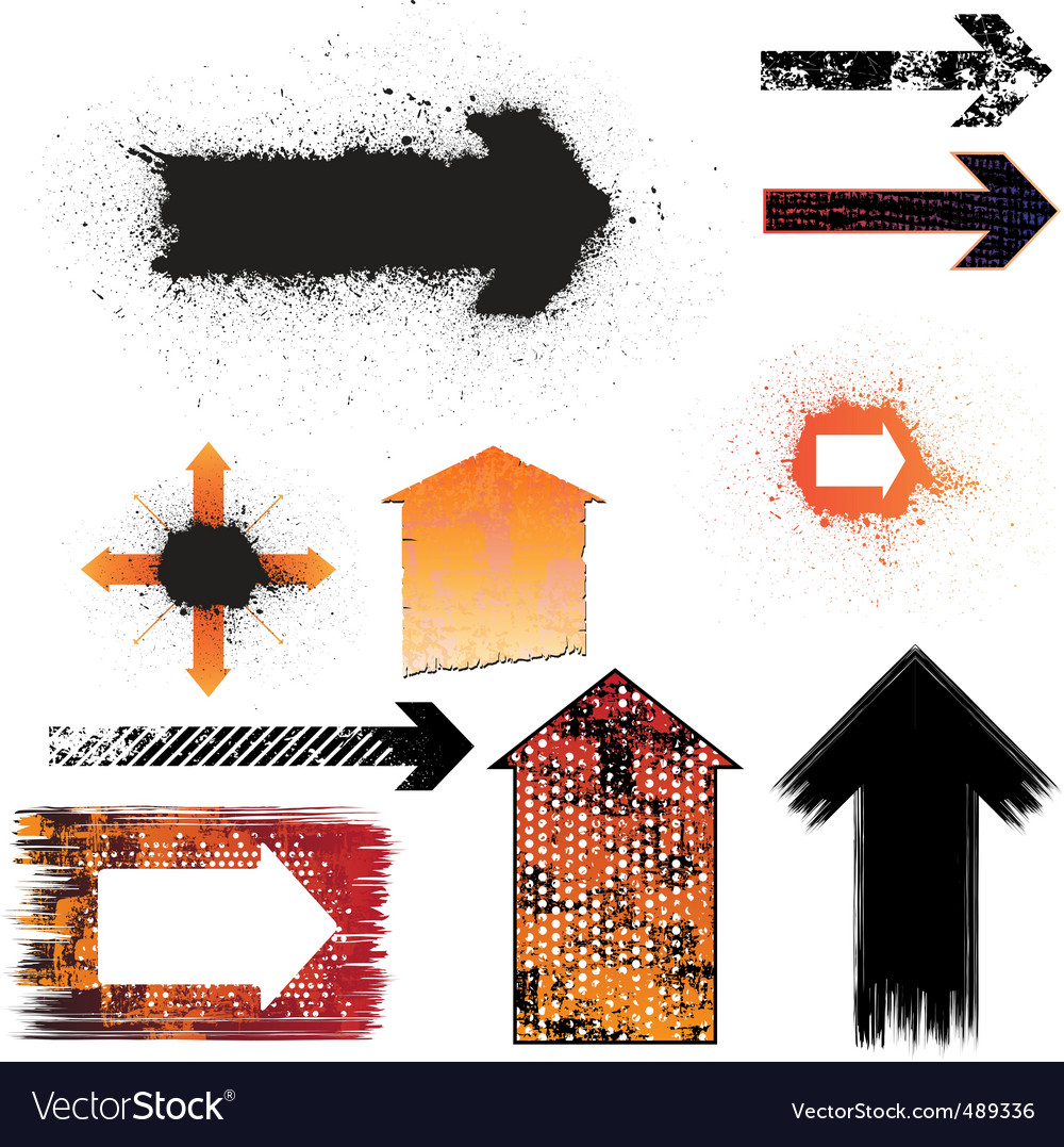 Arrow set Royalty Free Vector Image - VectorStock