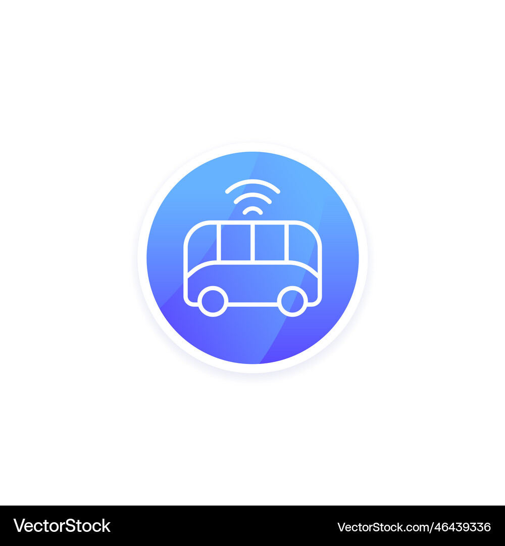 Autonomous shuttle bus icon modern city transport Vector Image
