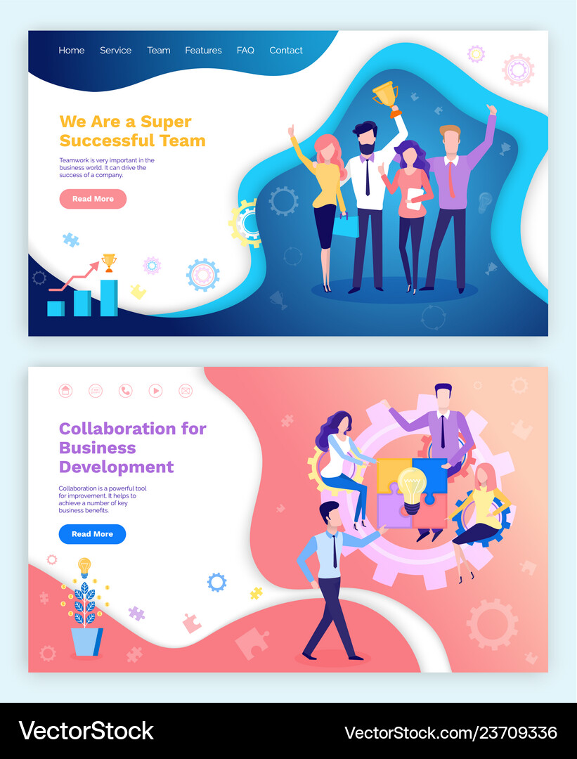 Collaboration idea people team with prize in hands