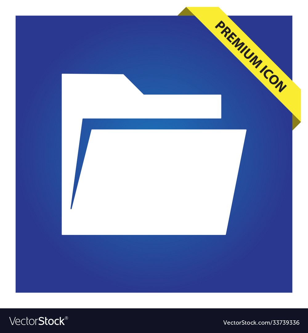 Open folder icon Royalty Free Vector Image - VectorStock