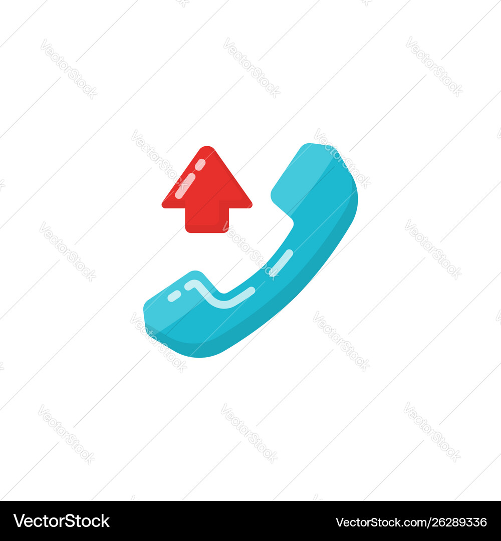 Phone outgoing call icon contact and support Vector Image