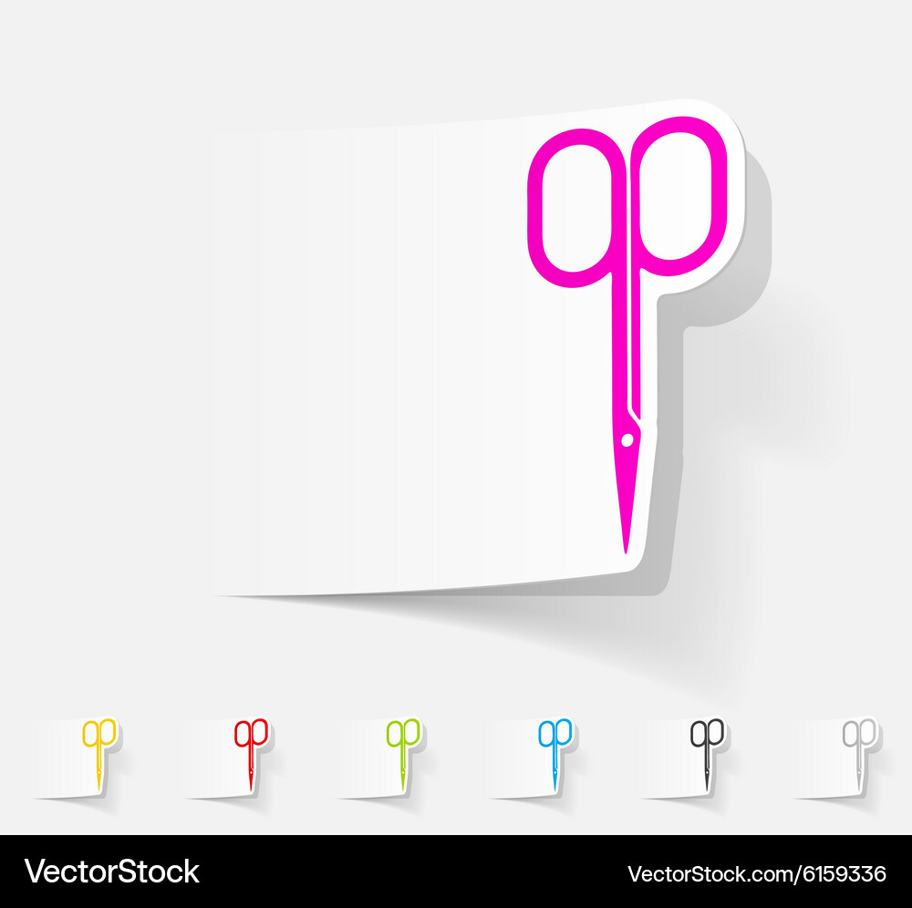 Realistic design element nail scissors Royalty Free Vector