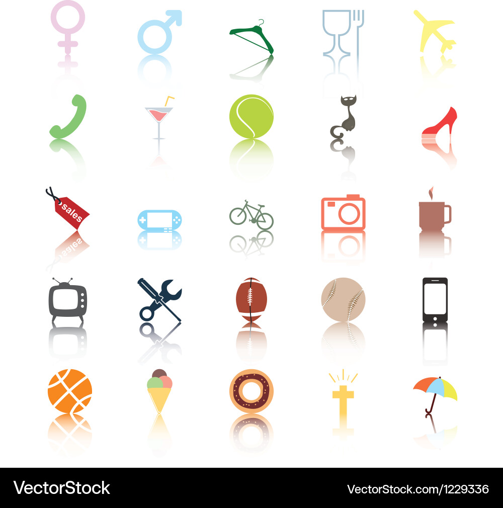 Social icons people interests Royalty Free Vector Image