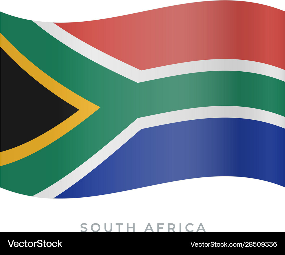 South Africa Flag Icon Royalty Free Vector Image