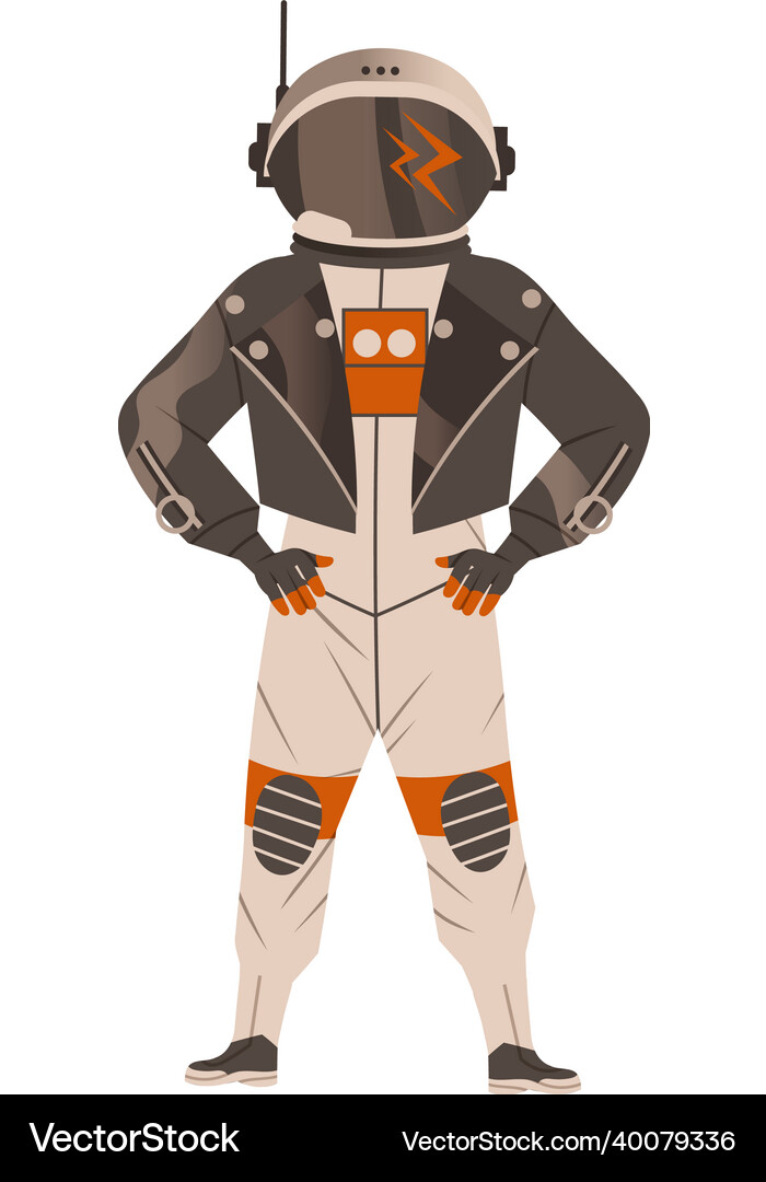 Spaceman or astronaut man character in space suit Vector Image