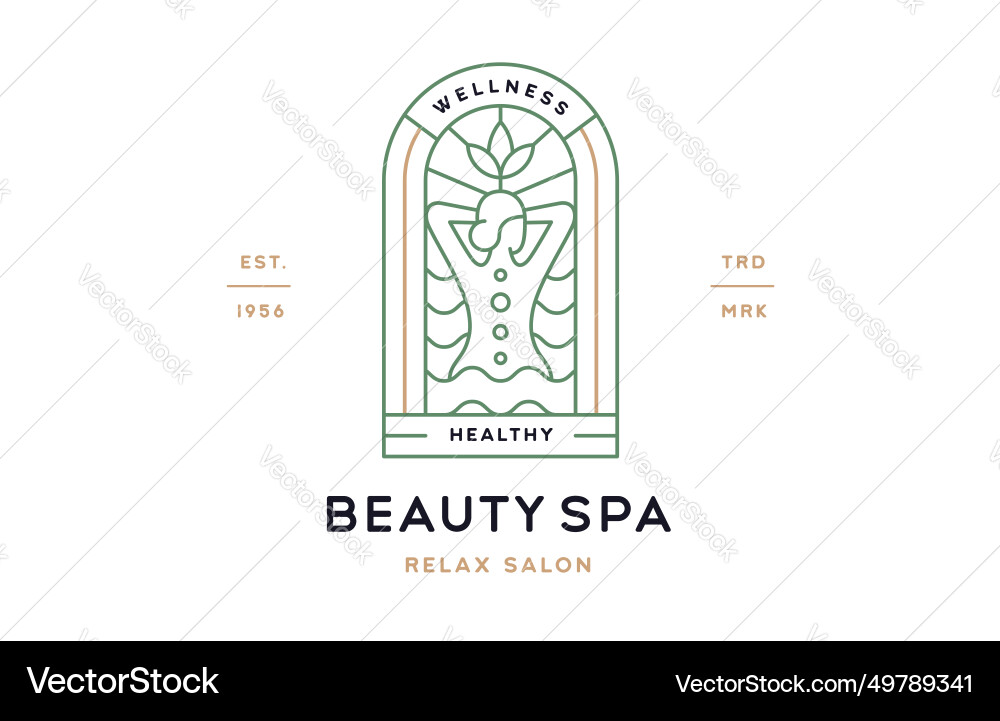 Beauty spa relax salon label Royalty Free Vector Image