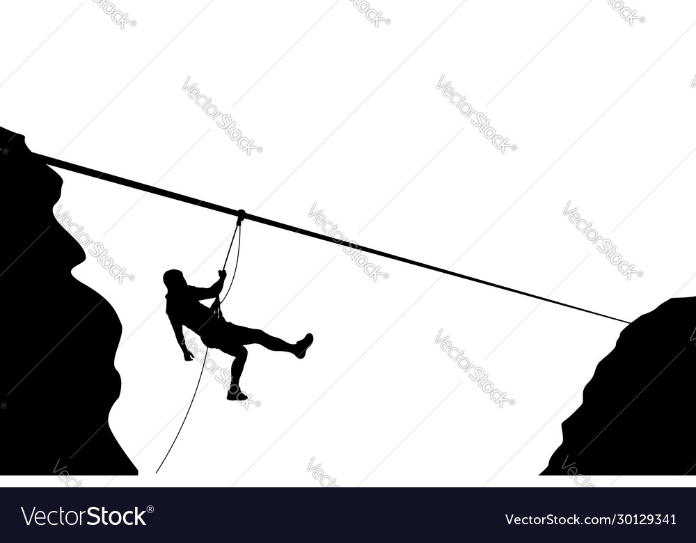 Climber moving down Royalty Free Vector Image - VectorStock