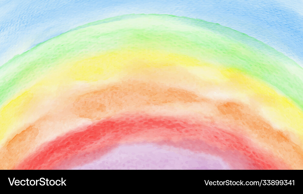 Colorful rainbow watercolor for background Vector Image