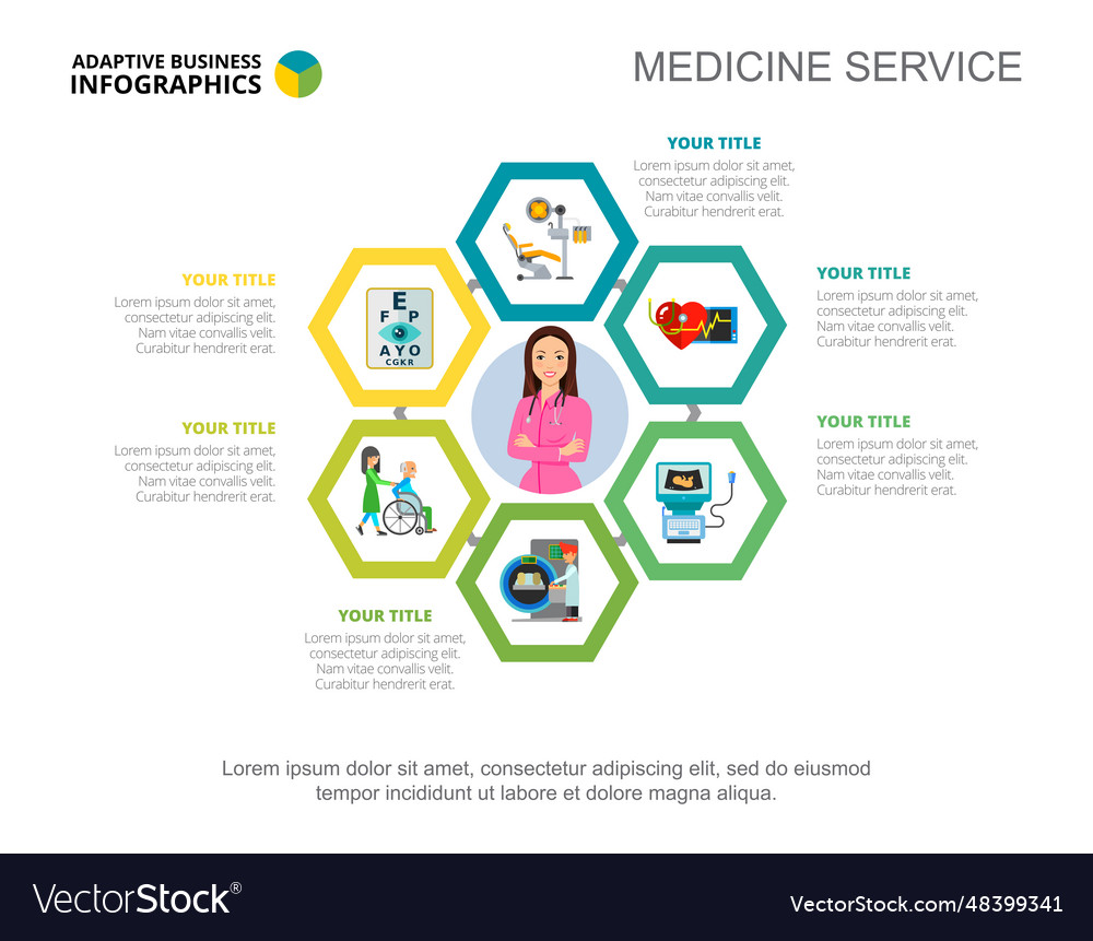 Cycle chart with five elements template Royalty Free Vector