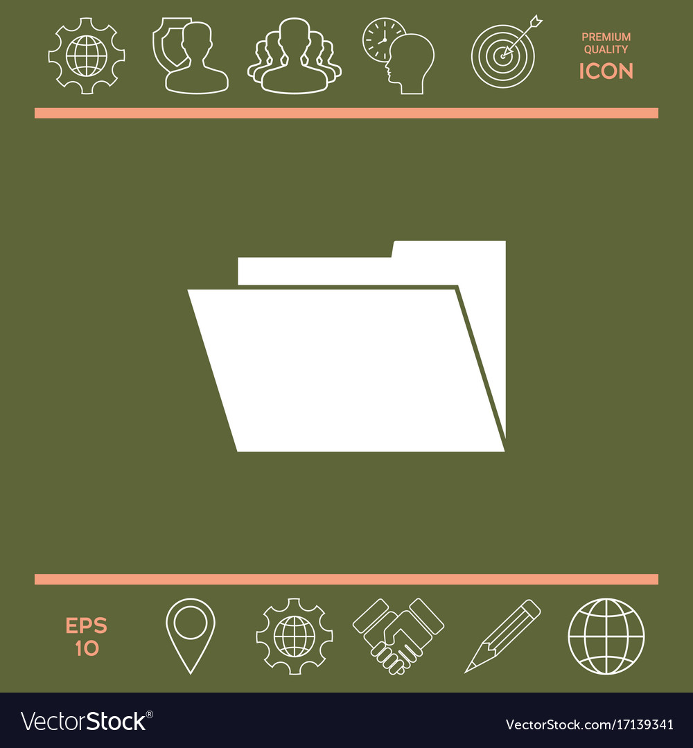 Ordner Icon Lizenzfreies Vektorbild - VectorStock