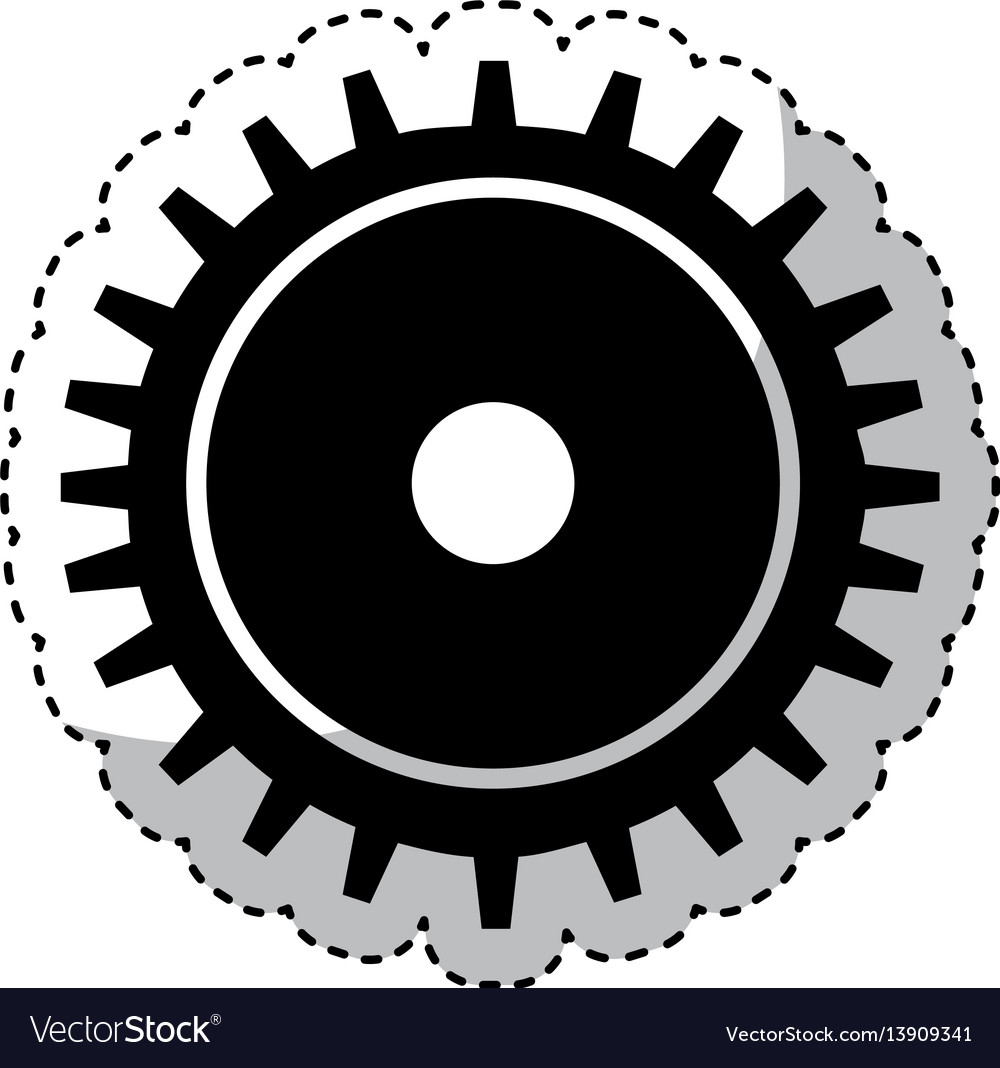 Gear machine setup icon Royalty Free Vector Image