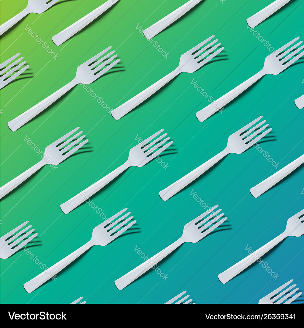 High detailed colorful background with forks Vector Image