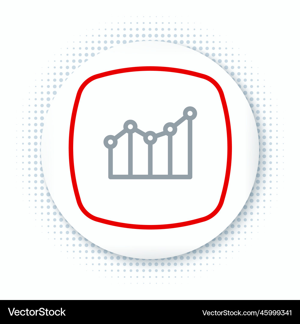Line financial growth increase icon isolated on Vector Image