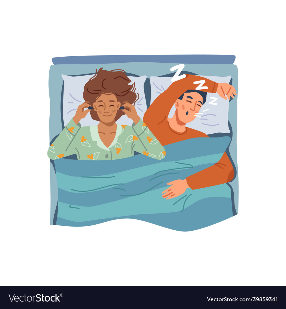Sleep problem solution protection from snoring Vector Image