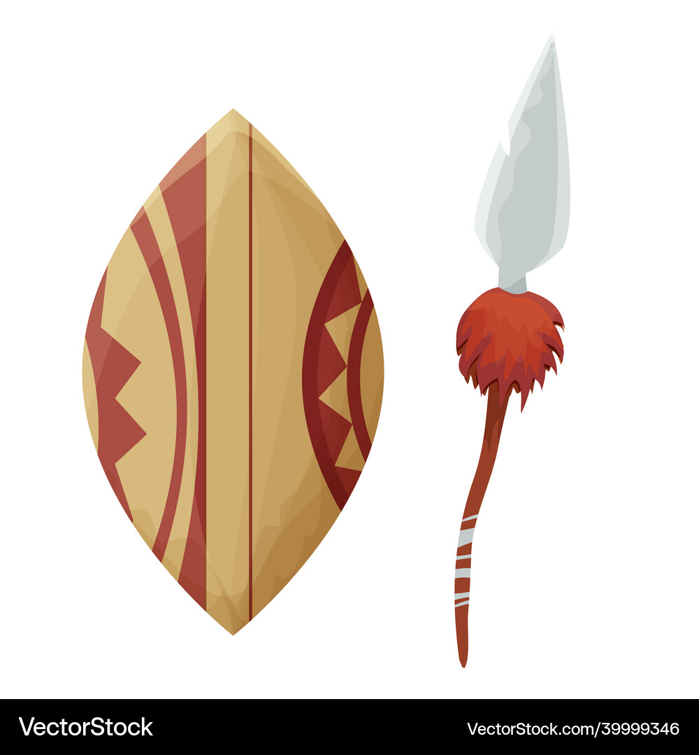 African shield wooden traditional board Royalty Free Vector