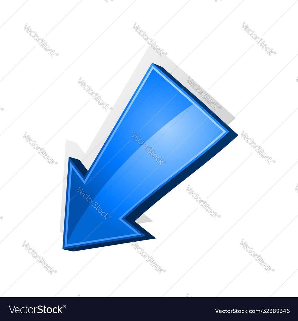Arrow pointer isolated direction indicator Vector Image