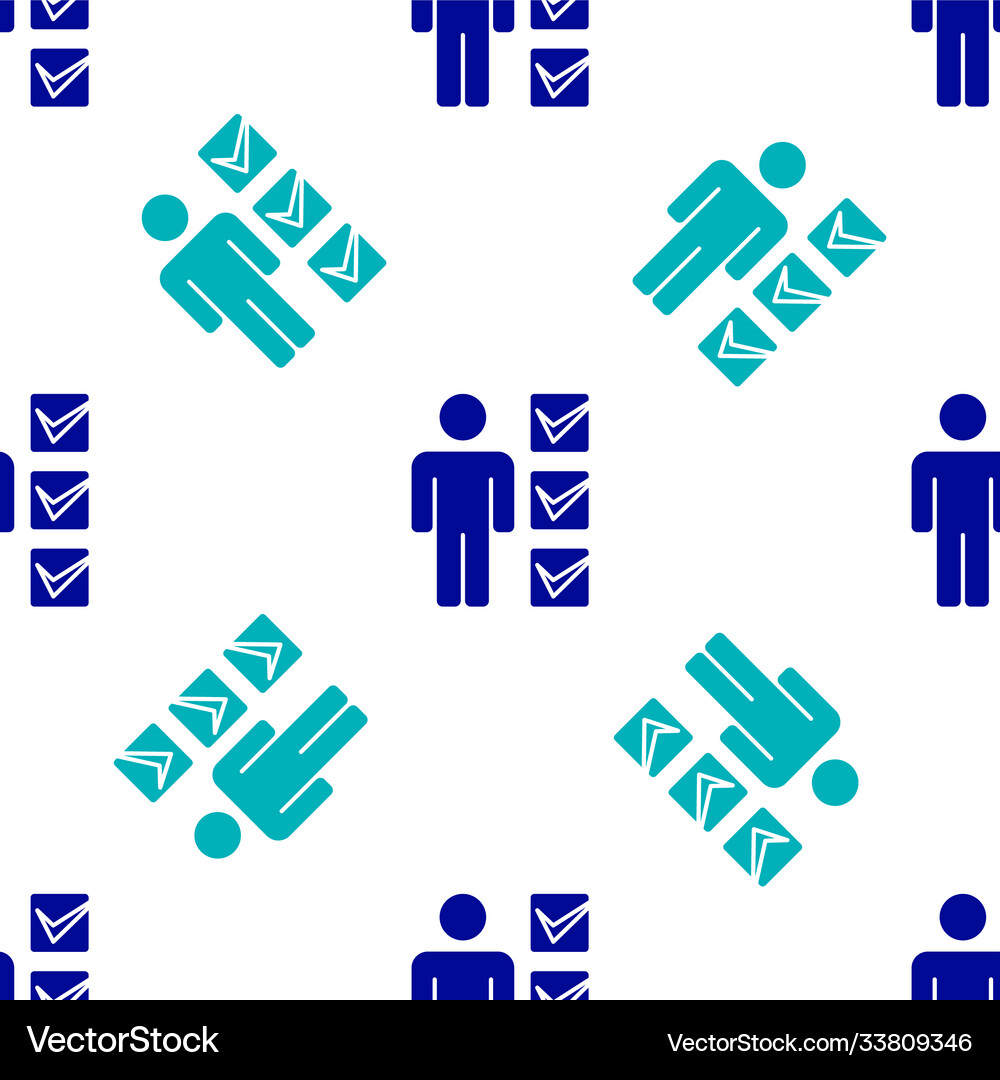 Blue user man in business suit icon isolated Vector Image