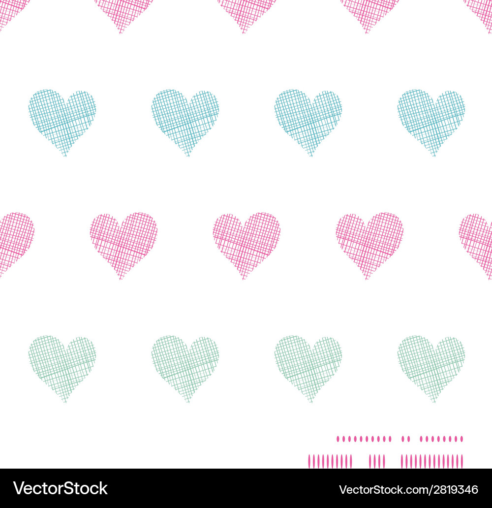 Colorful polka dot textile hearts horizontal frame