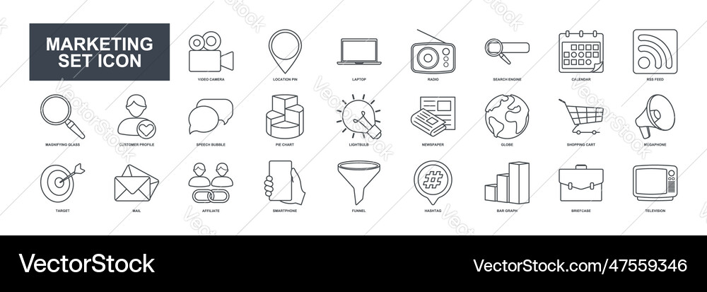 Distinctive marketing icon crafted for modern Vector Image