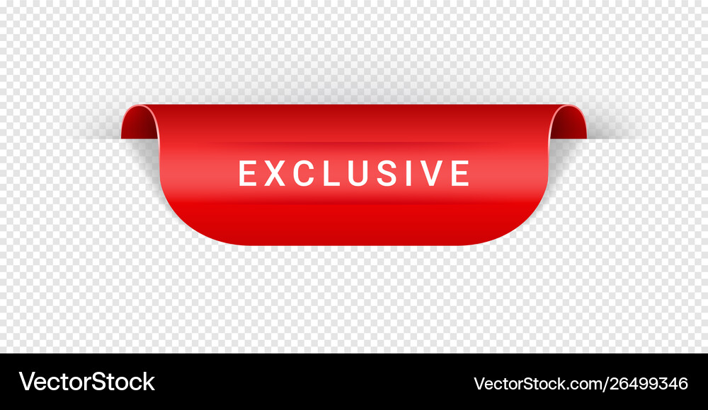 Exclusive sticker tag banner label sign Royalty Free Vector