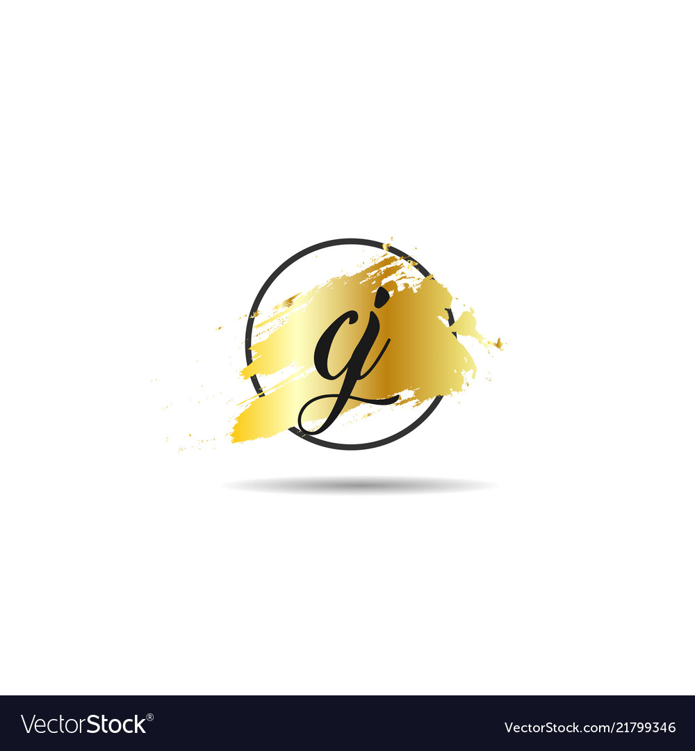 Initial letter cj logo template design Royalty Free Vector
