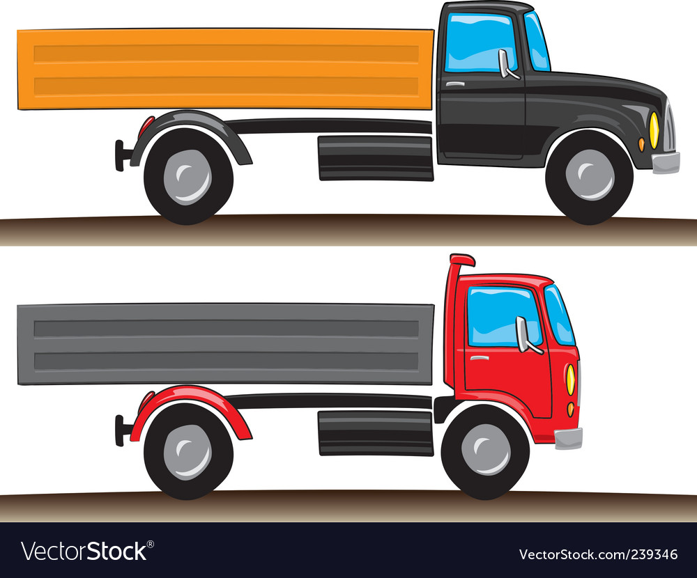 Lorries Royalty Free Vector Image - VectorStock