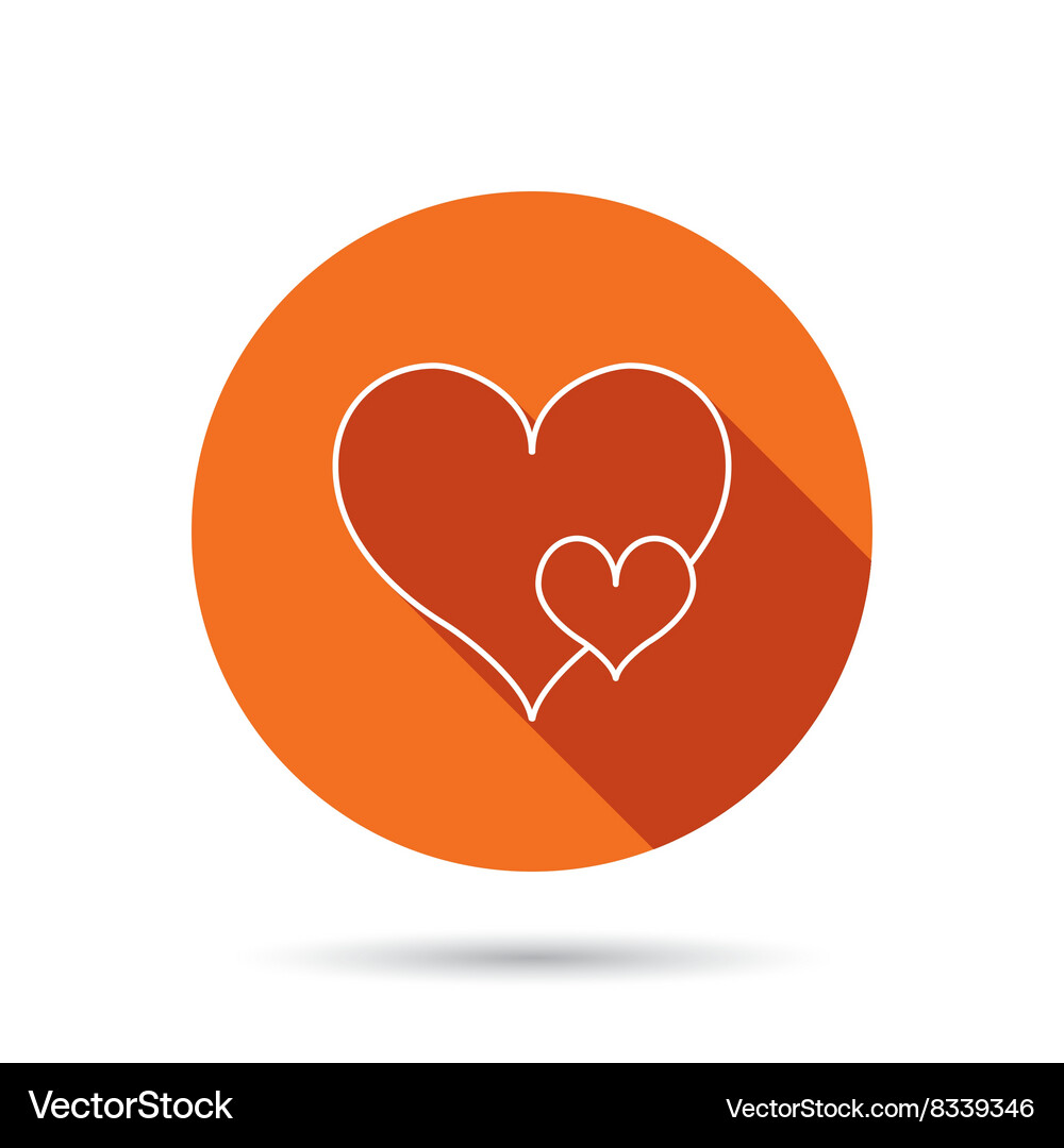 Love hearts icon lovers sign Royalty Free Vector Image