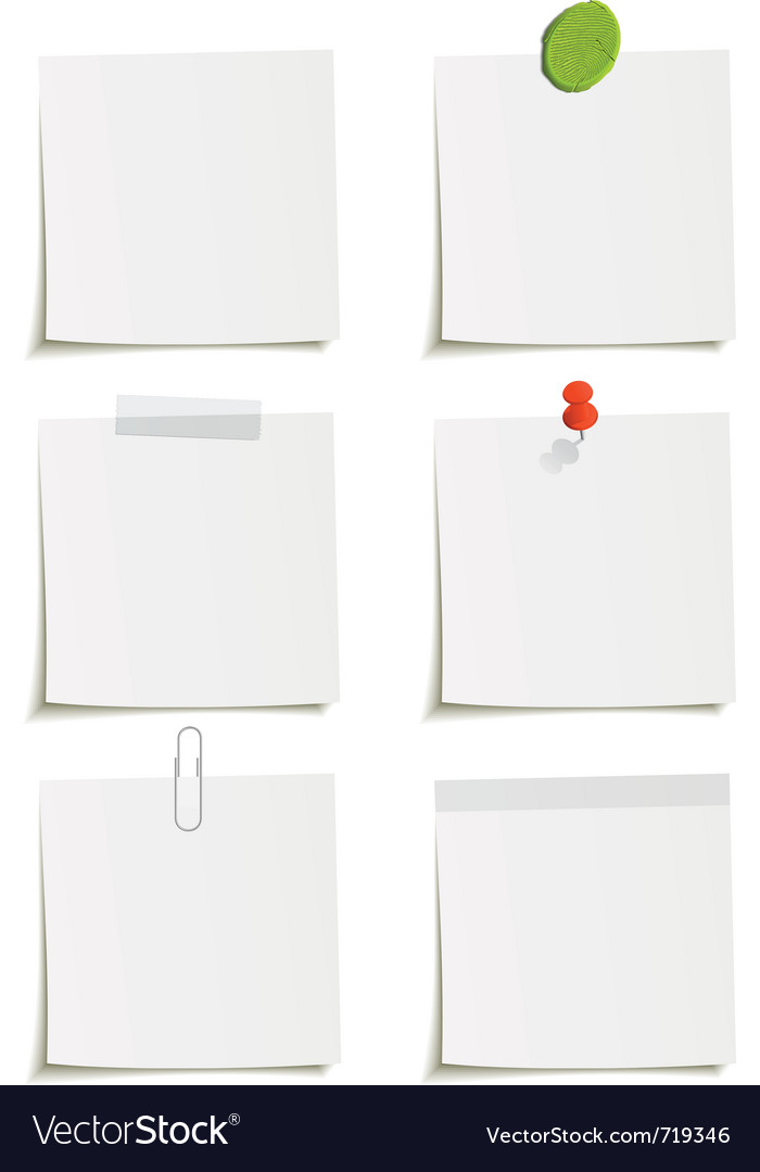Paper notes Royalty Free Vector Image - VectorStock