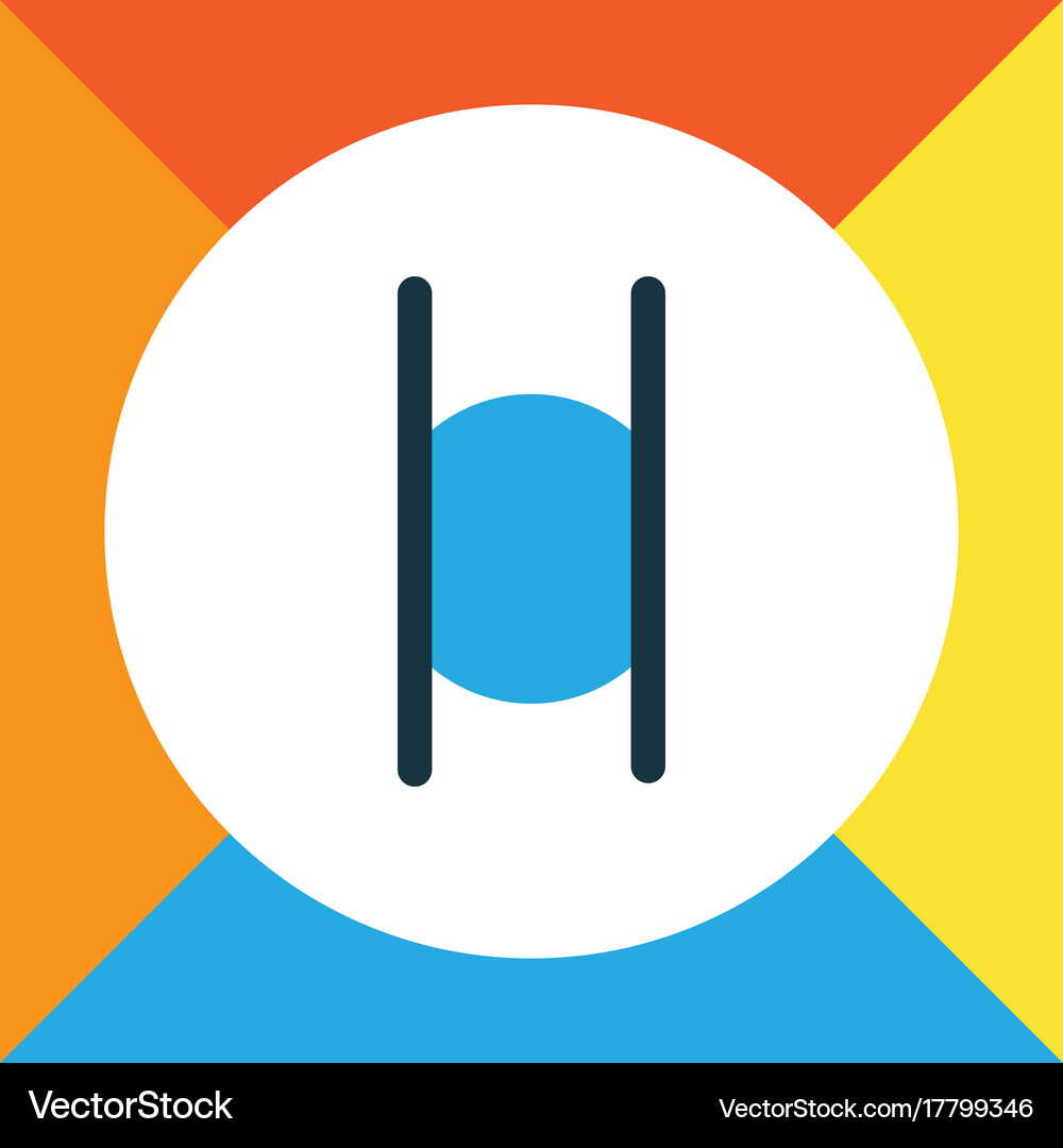 Pause colorful outline symbol premium quality Vector Image
