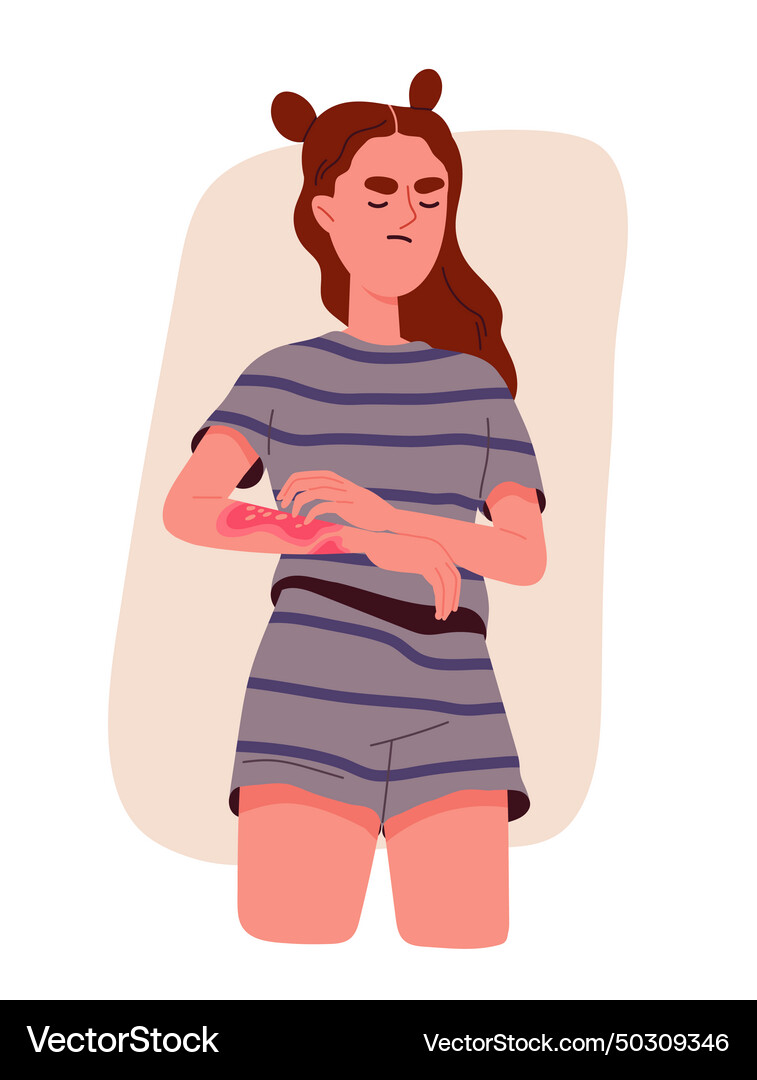 Person with skin disease Royalty Free Vector Image