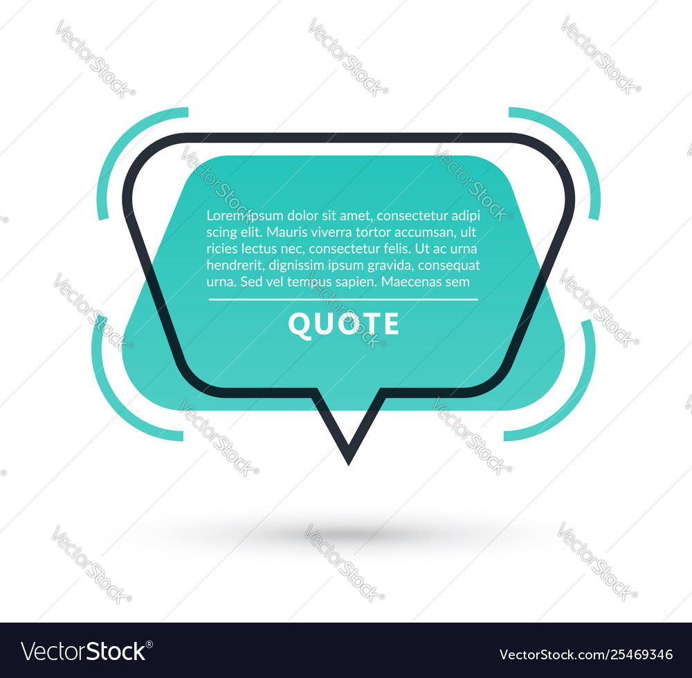 Quote speech bubble isolated on white background Vector Image