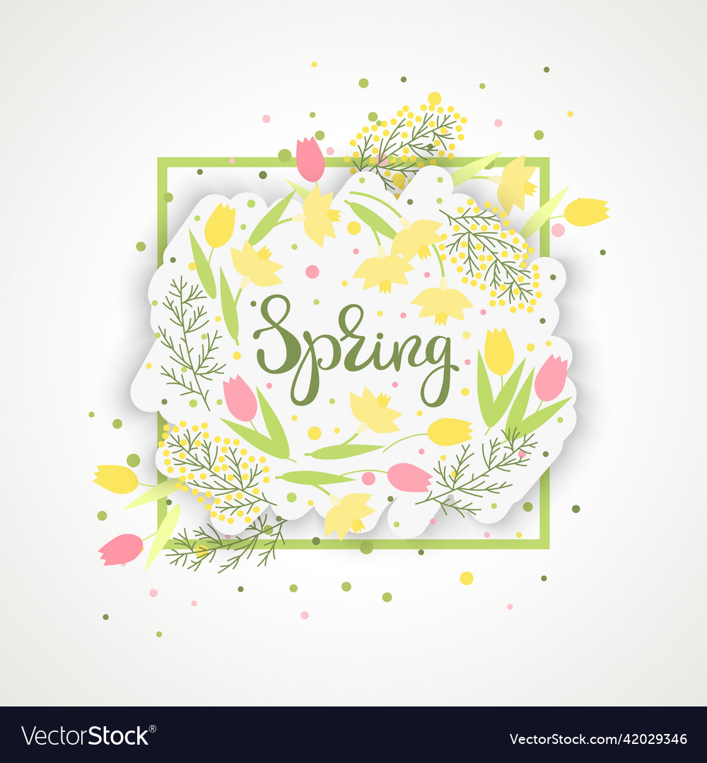 Spring greeting card Royalty Free Vector Image