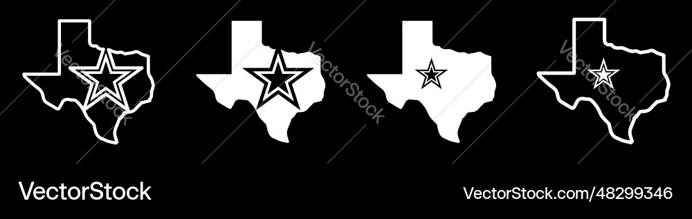 Texas shape silhouette texas logo dallas Vector Image