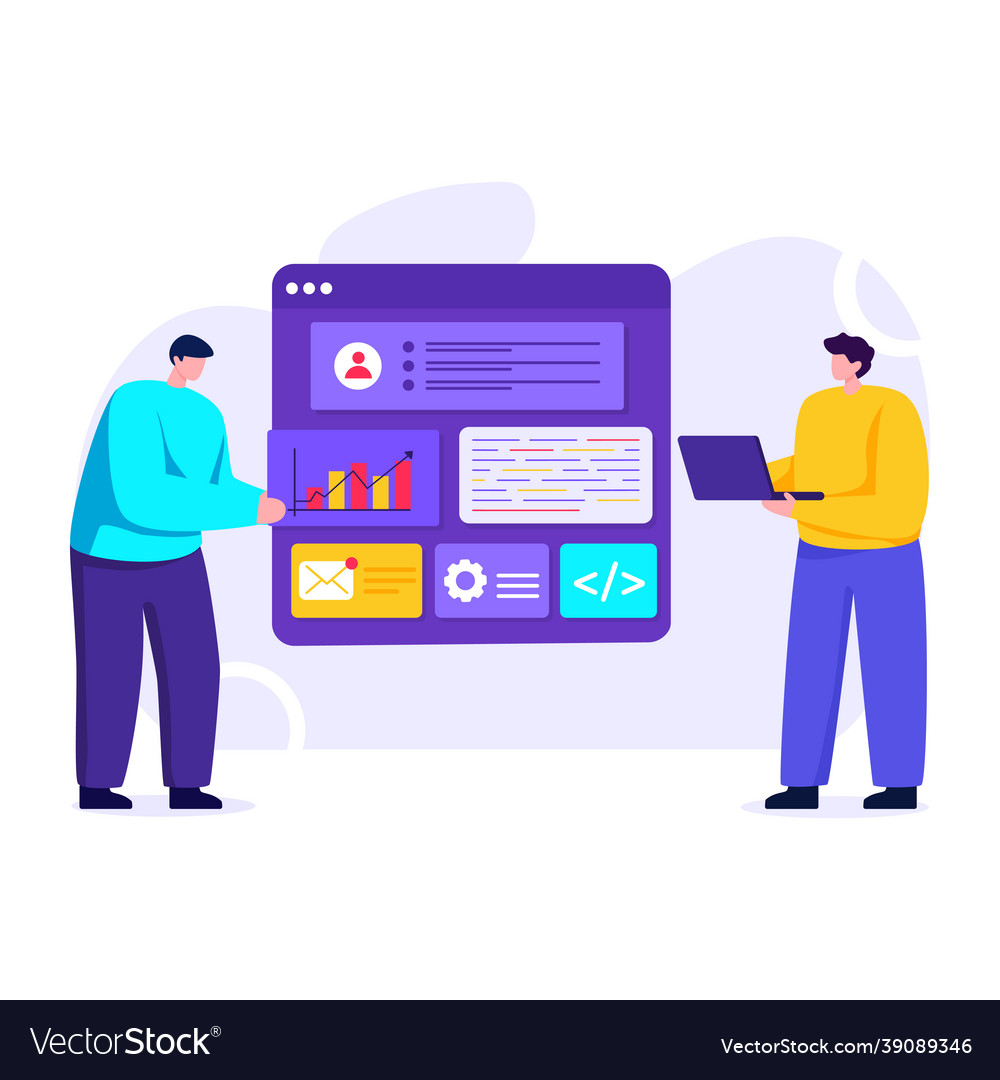 Web app development Royalty Free Vector Image - VectorStock