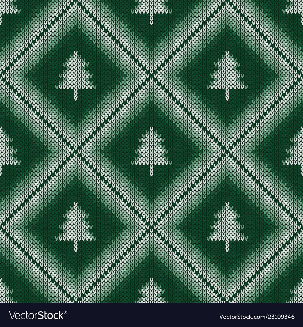 Winter Knitted Geometric Pattern Royalty Free Vector Image